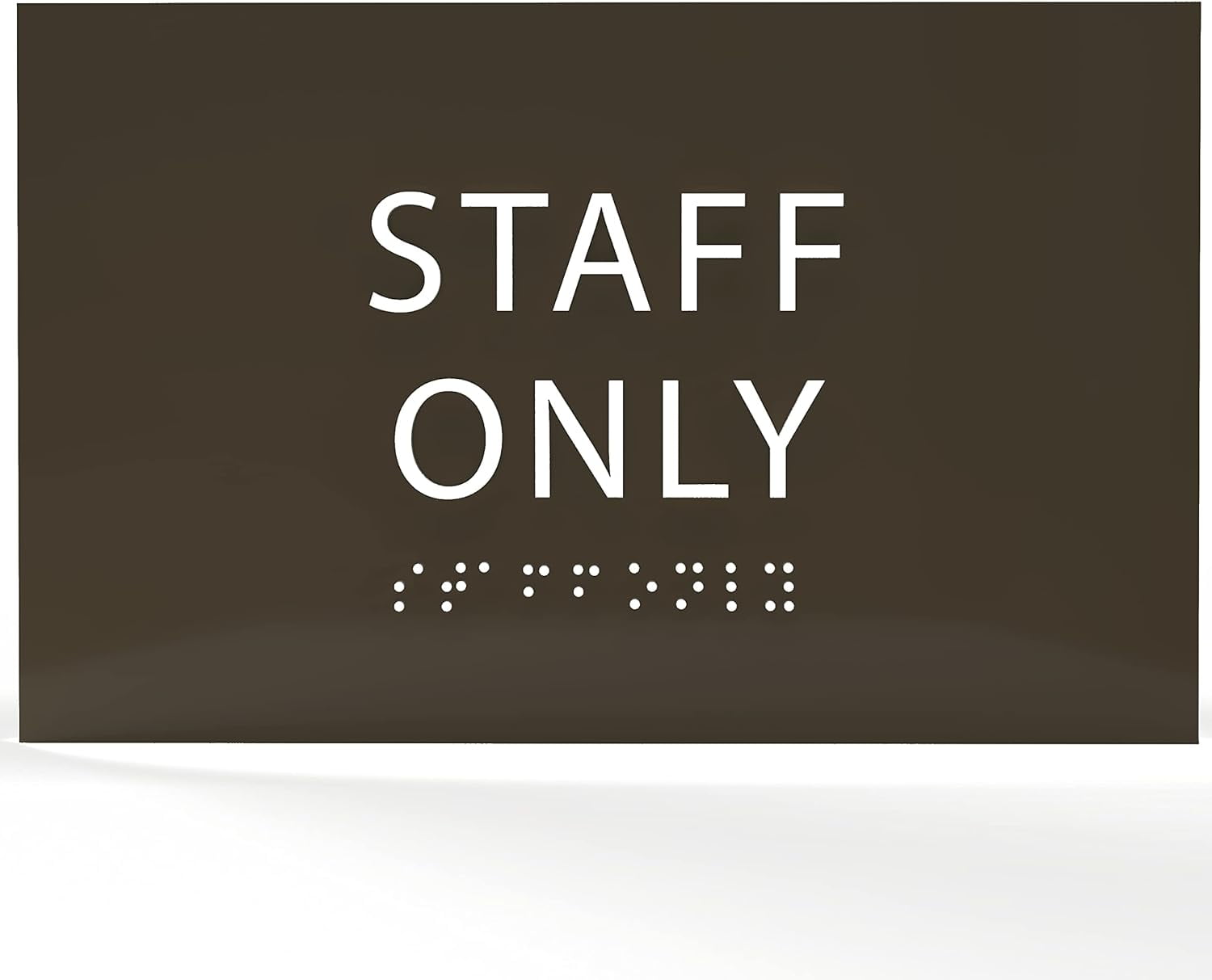 6" X4" Staff Only Sign- Tactile Graphics Grade 2 Braille Text | ADA ...