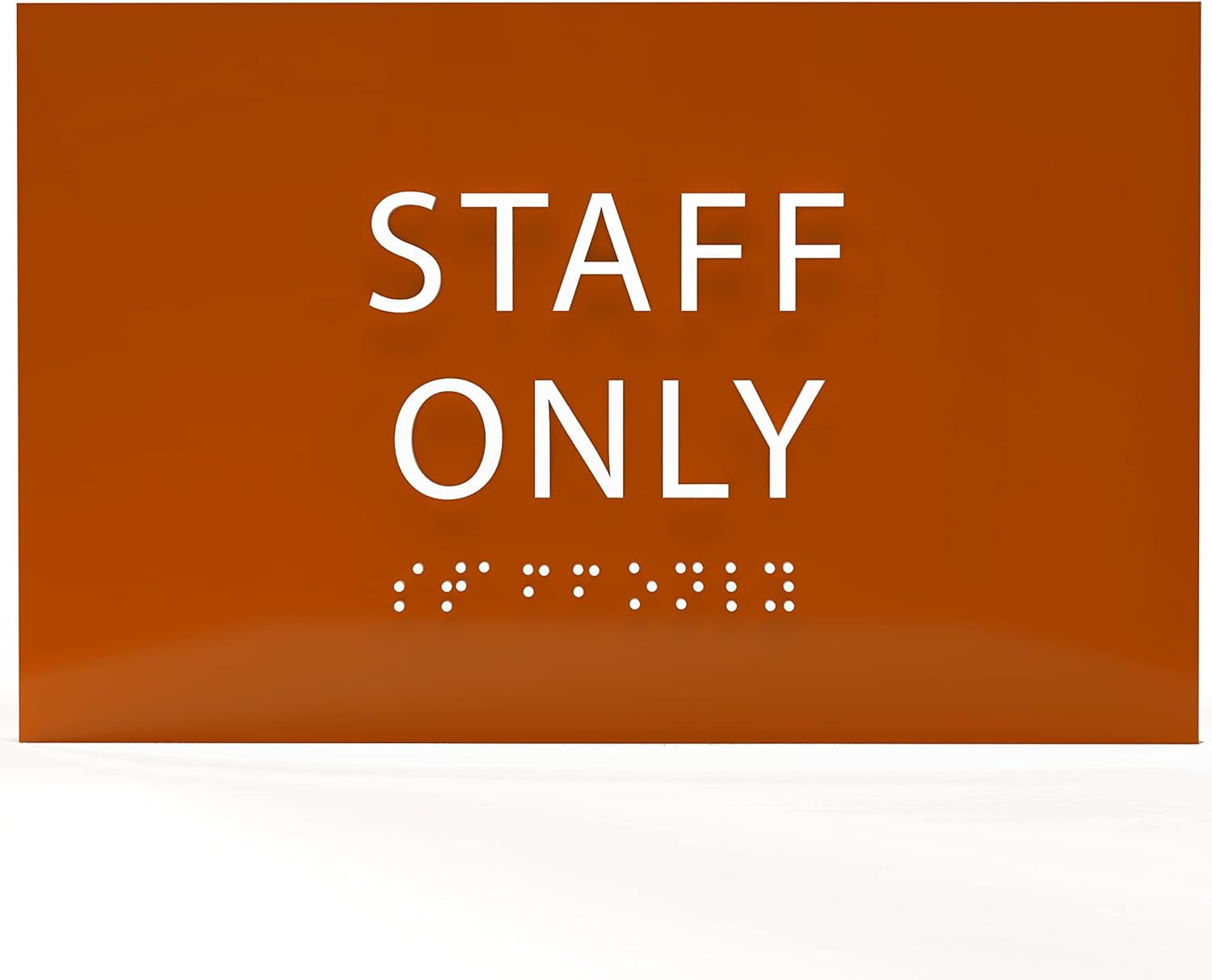 6" X4" Staff Only Sign- Tactile Graphics Grade 2 Braille Text | ADA ...