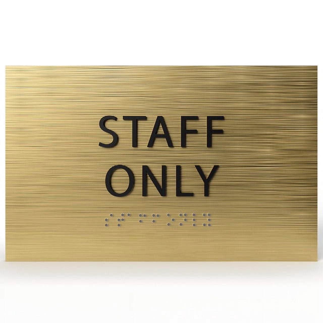 6" X4" Staff Only Sign- Tactile Graphics Grade 2 Braille Text | ADA ...