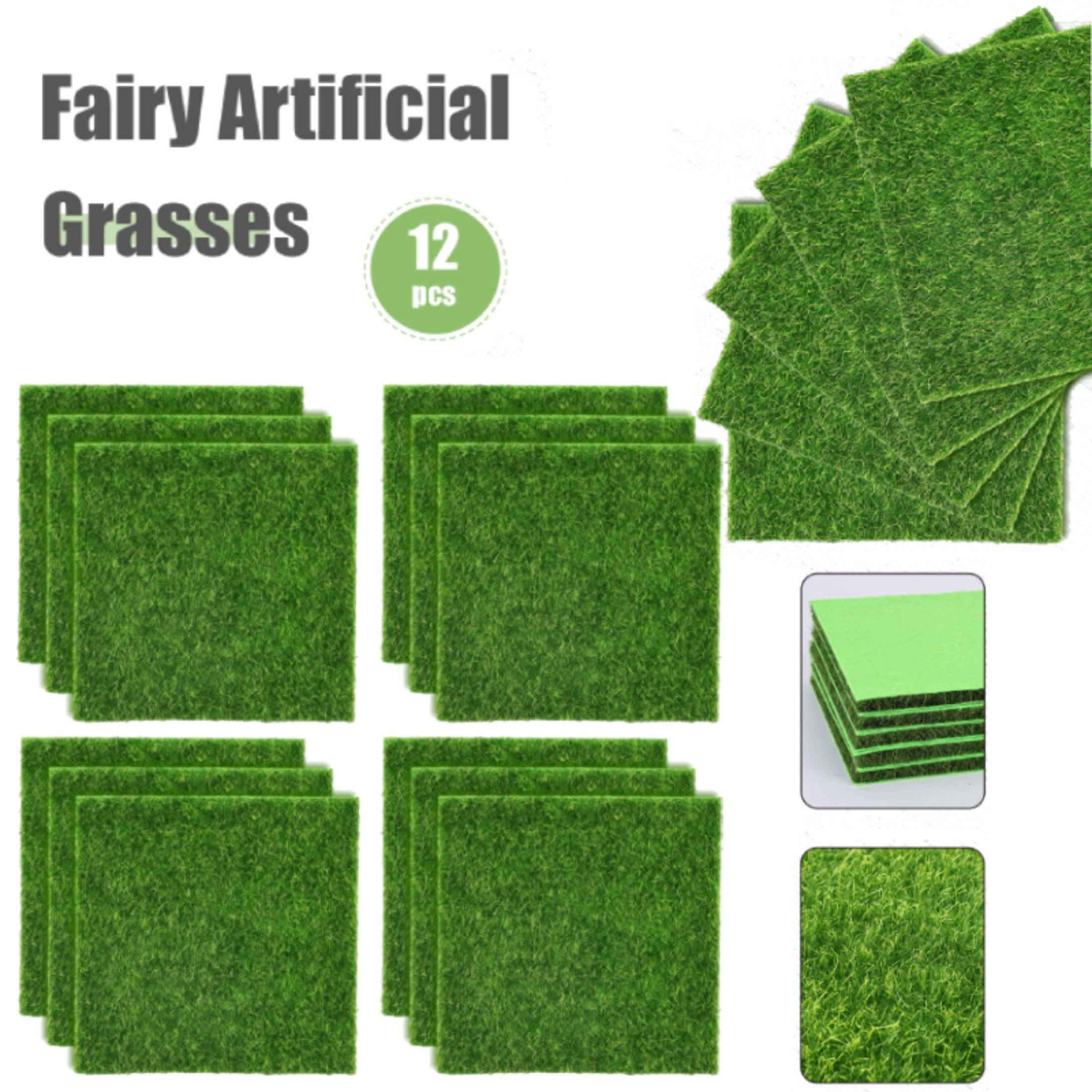 6"X6" Artificial Grass Wall, 12pcs UV-Anti Grass Backdrop Wall Decor ...