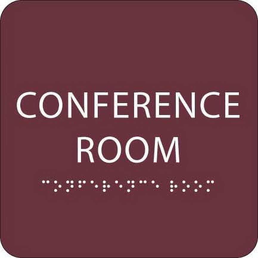 - 6" X6" Conference Room Sign- Compliant Tactile Grade 2 Braille Text ...