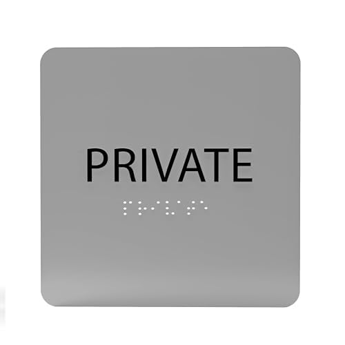6" X6" Private Sign - ADA Compliant Tactile Graphics Grade 2 Braille ...
