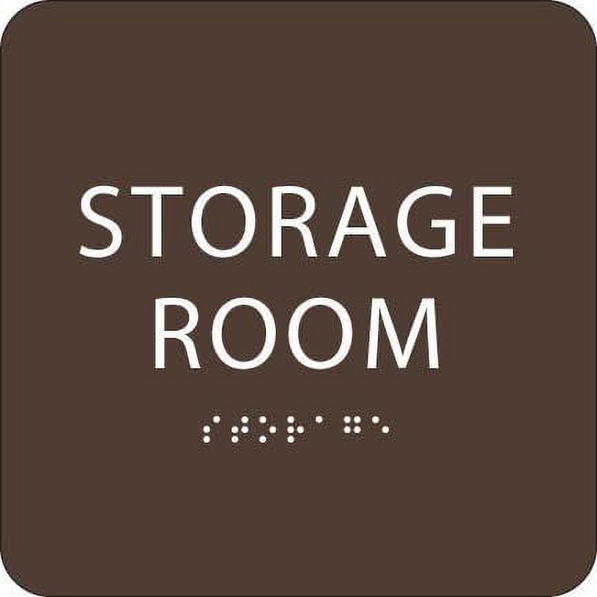 - 6" X6" Storage Room Sign- Compliant Tactile Grade 2 Braille Text ...