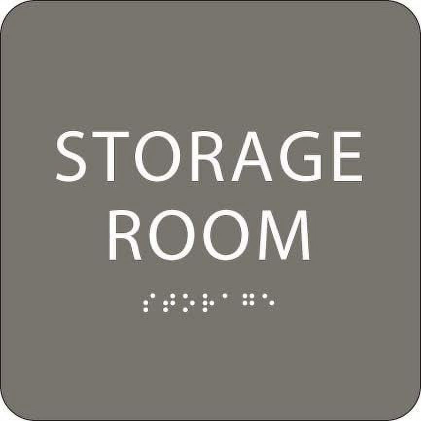 - 6" X6" Storage Room Sign- Compliant Tactile Grade 2 Braille Text ...