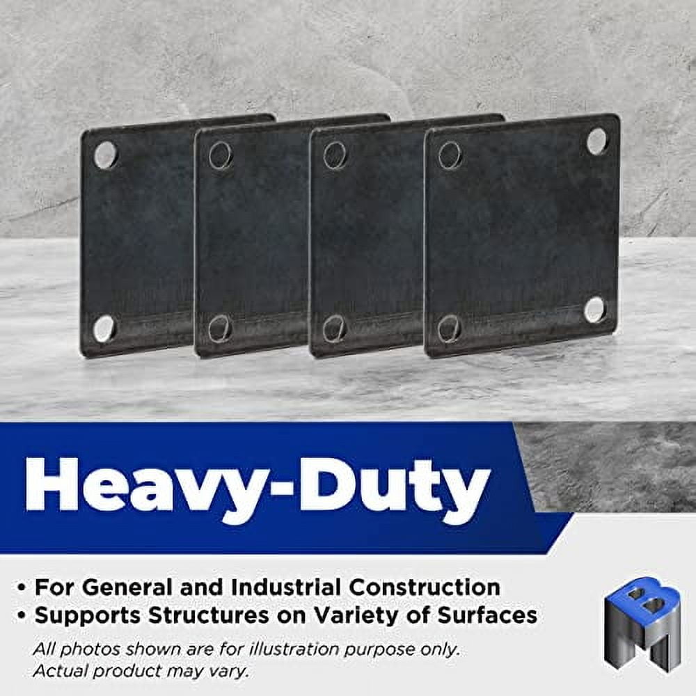 6'X6' Weldable Square Steel Metal Baseplate - 4 Pieces, 6' Square Steel ...