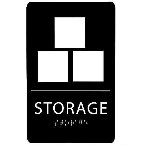 6" X9" Storage Sign - ADA Compliant Tactile Graphics Grade 2 Braille ...