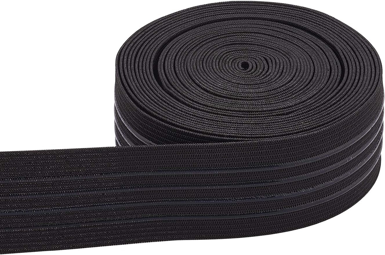 6 Yards 37mm Wide Non-Slip Elastic Band Straight Silicone Elastic ...