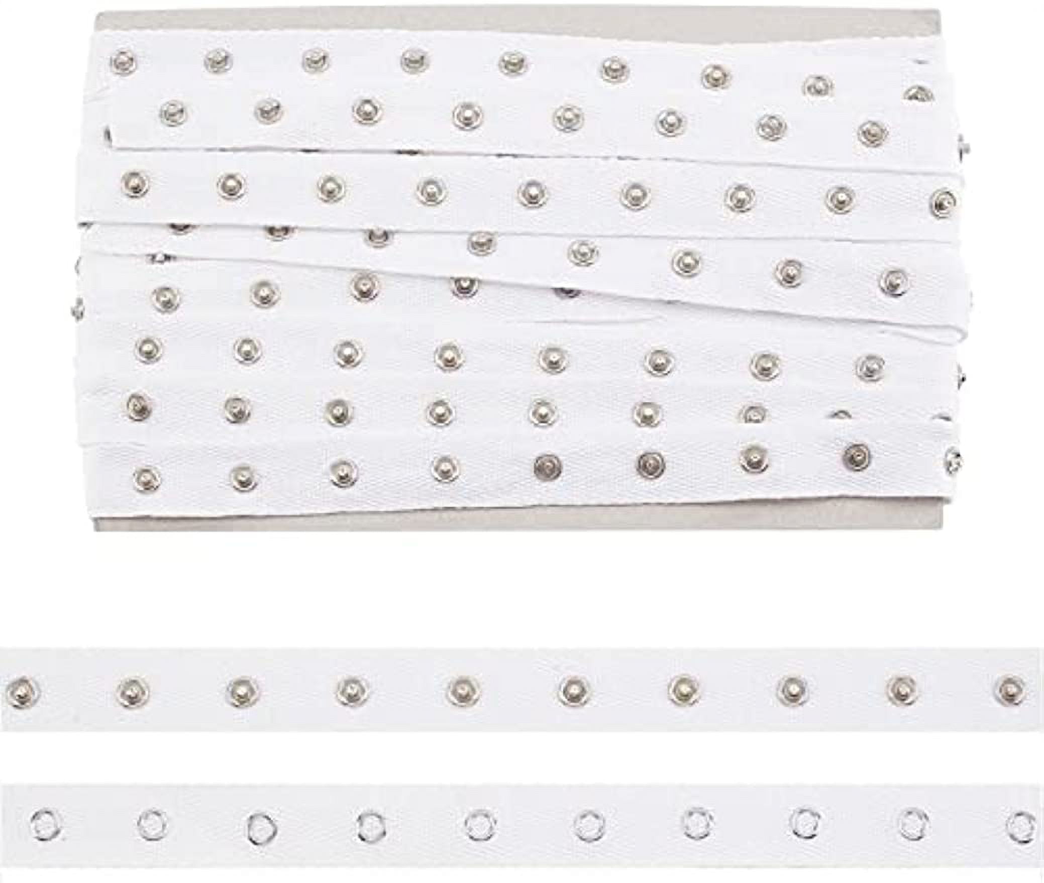 6 Yards 5.48m Snap Button Tape 0.8 Wide White Sewing Snap Tape 1 Inch ...