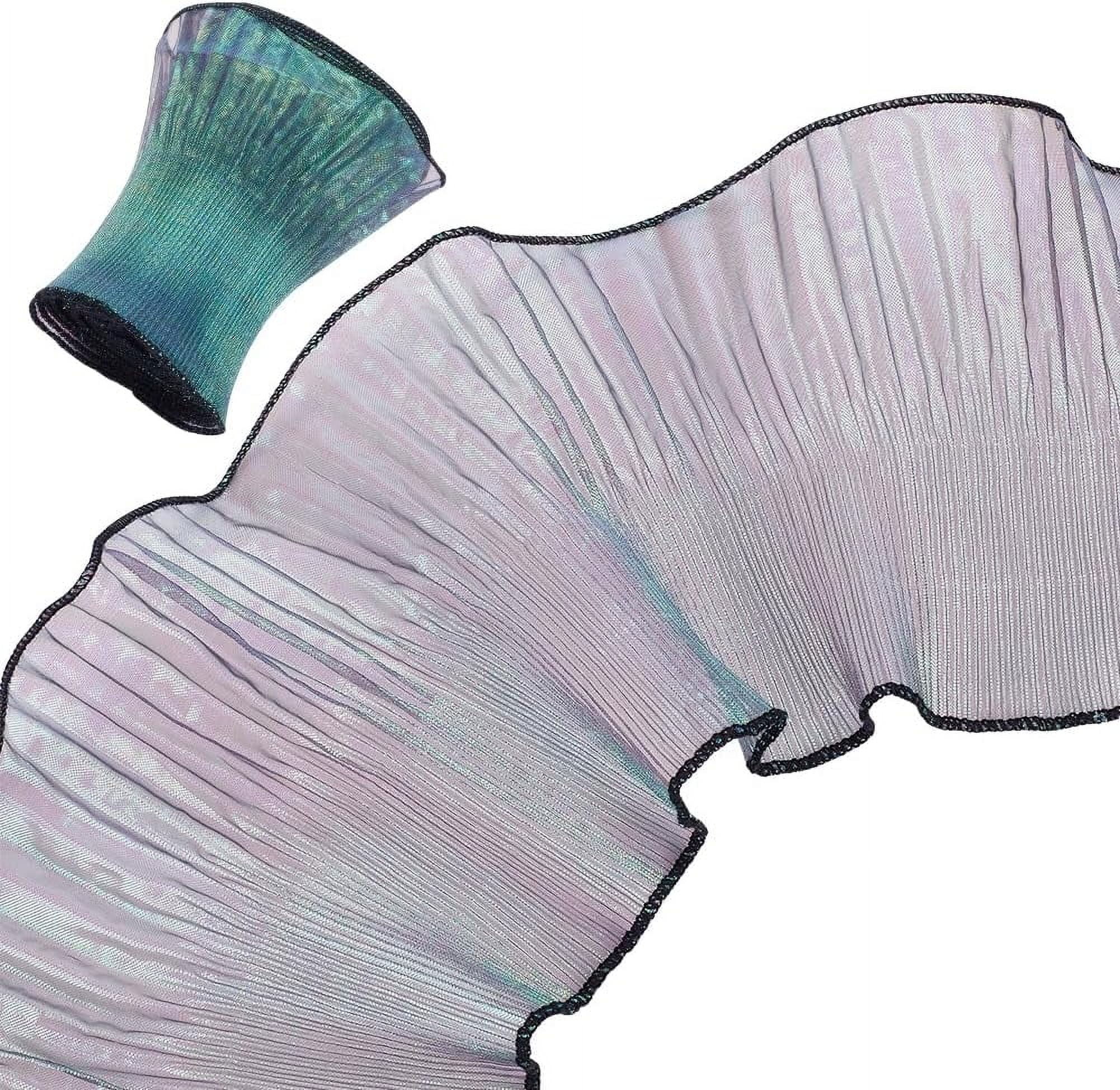 6 Yards Black Ruffled Pleated Lace Fabric Trim 5.5inch Width Tulle ...