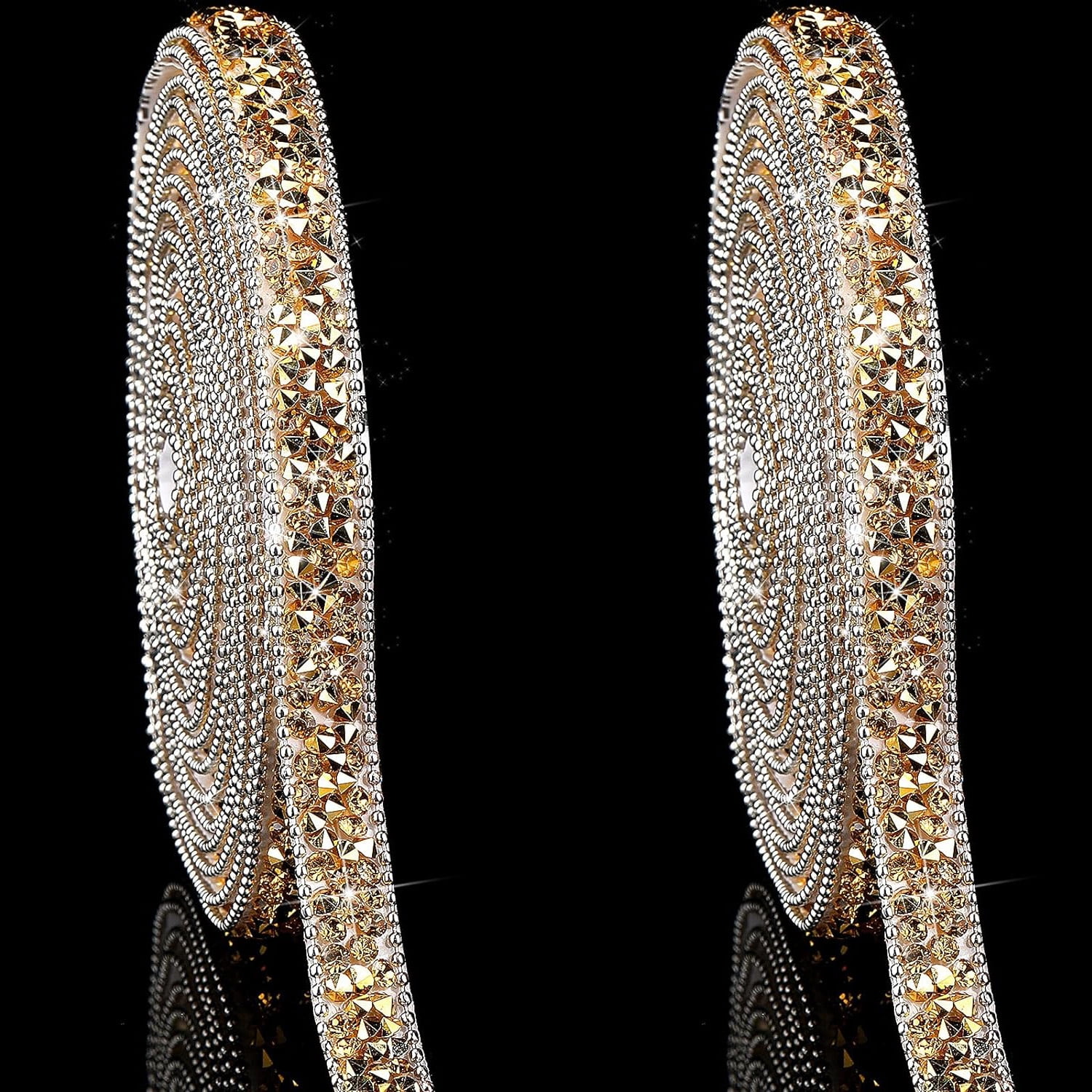 6 Yards Bling Rhinestone Stickers,Bexikou Self-Adhesive Crystal Ribbon ...