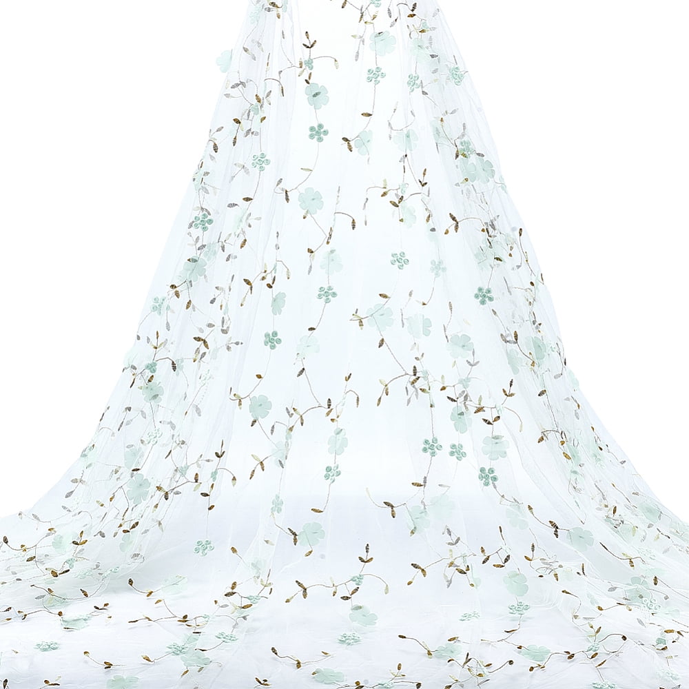 6 Yards Embroidered Flower Fabric 51inch Wide Mesh Embroidered Lace ...