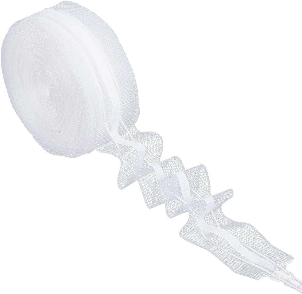 6 Yards Flat Nylon Ribbons Curtain Decoration Accessories White 1-1/8 ...