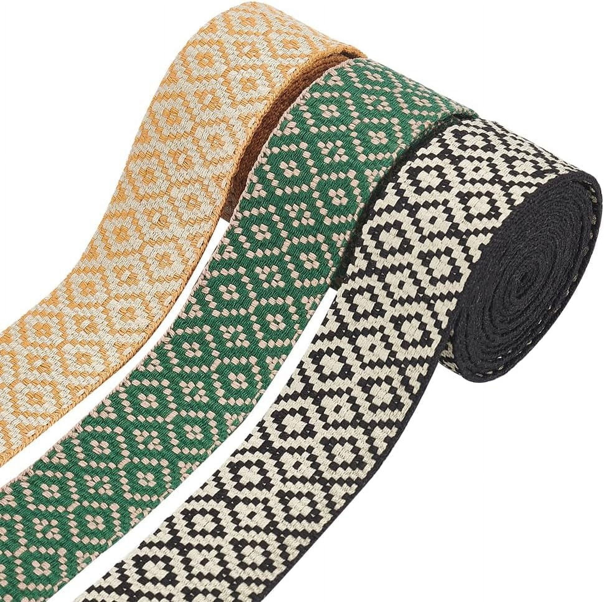 6 Yards Jacquard Ribbon Trim 3 Colors 1.5" Boho Embroidered Trim ...