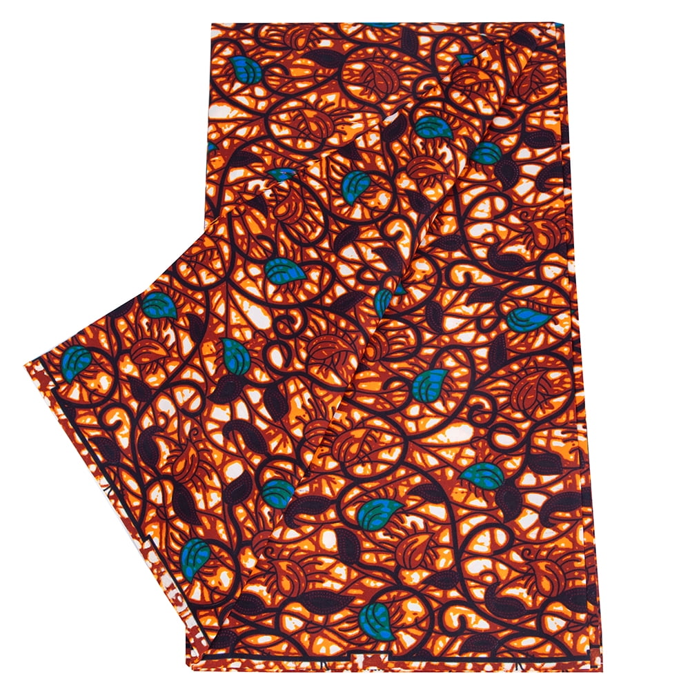 6 Yards/Pcs Soft African Print Fabric for Cothes Dress Polyester High ...