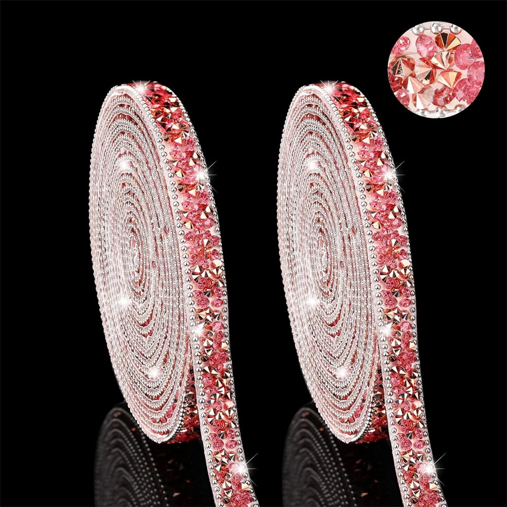 6 Yards Rhinestone Ribbons,Self Adhesive Resin Rhinestone Strips,Shiny ...