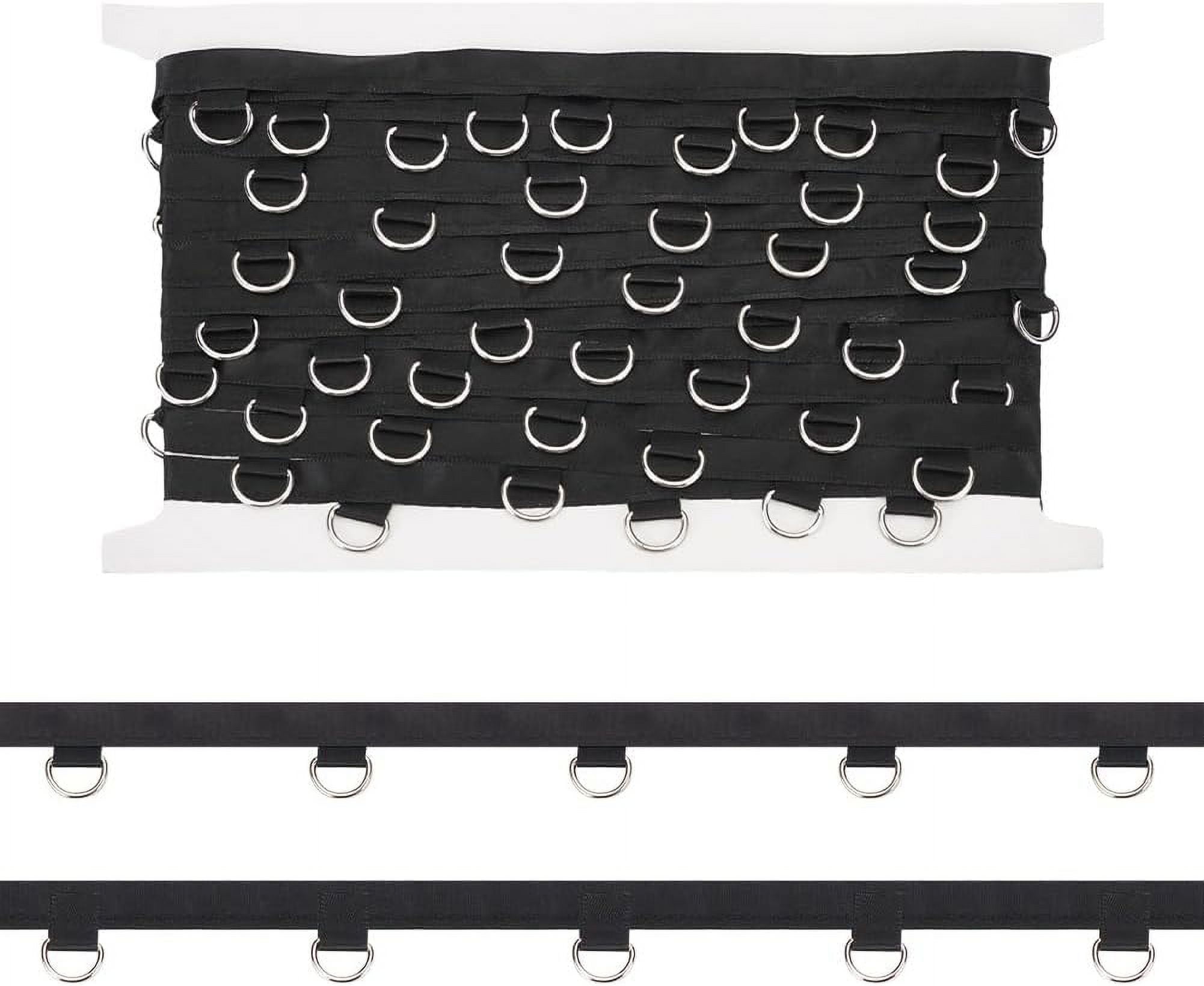 6 Yards White Grommet Trim with D Rings 0.2x0.4Inch, 0.8Inch Wide ...