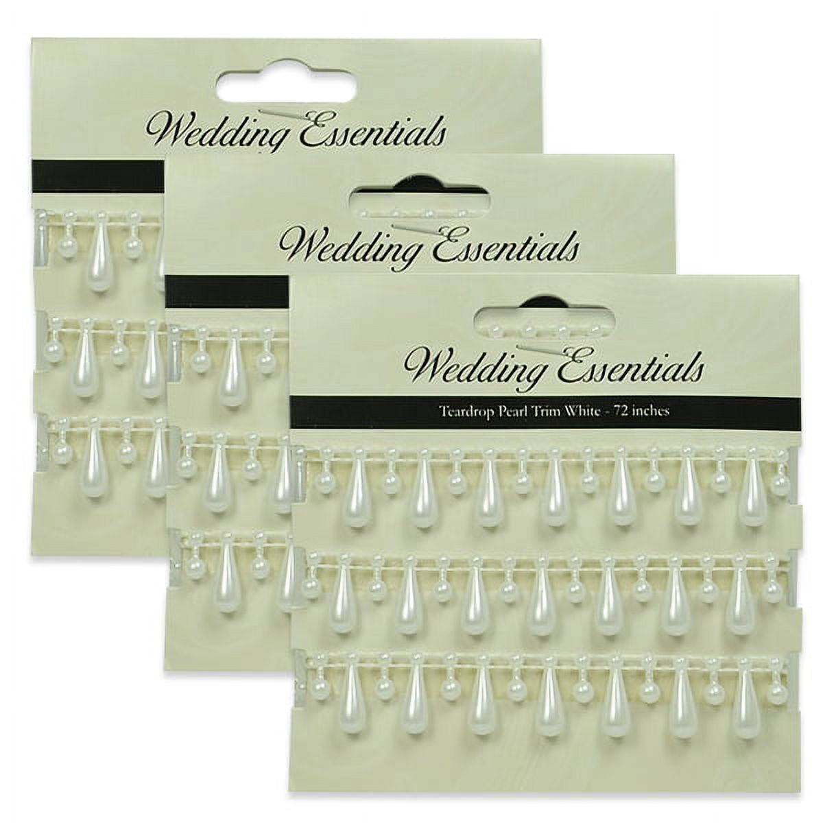 6 Yards of Teardrop Pearl Trim 3 Packs of 2 Yds - Walmart.com