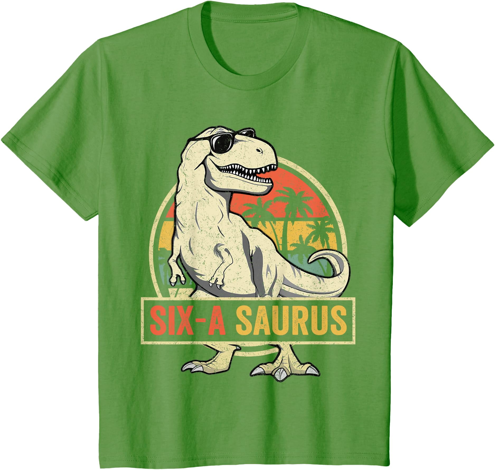 6 Year Old Dinosaur Birthday 6th T Rex Dino Six Saurus Unisex T-Shirt ...