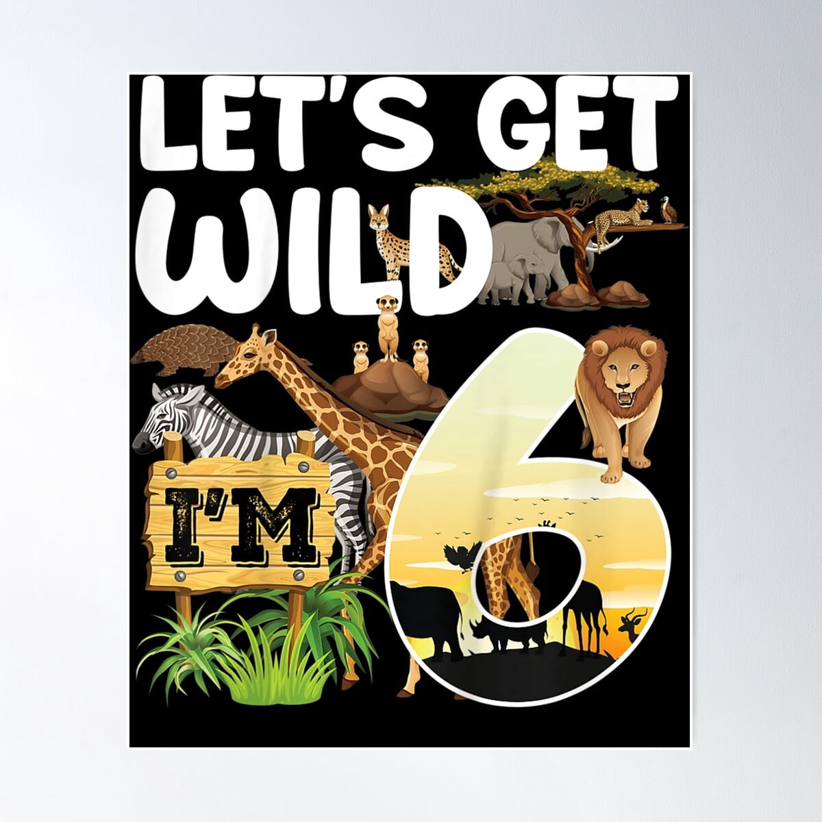 6 Year Old Poster Wall Art, Modern Wall Decor For Living Room Bedroom ...