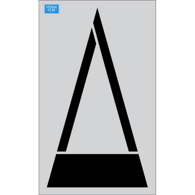 6' Yield Ahead Triangle Stencil Pavement Marking Stencil Size: .060 ...
