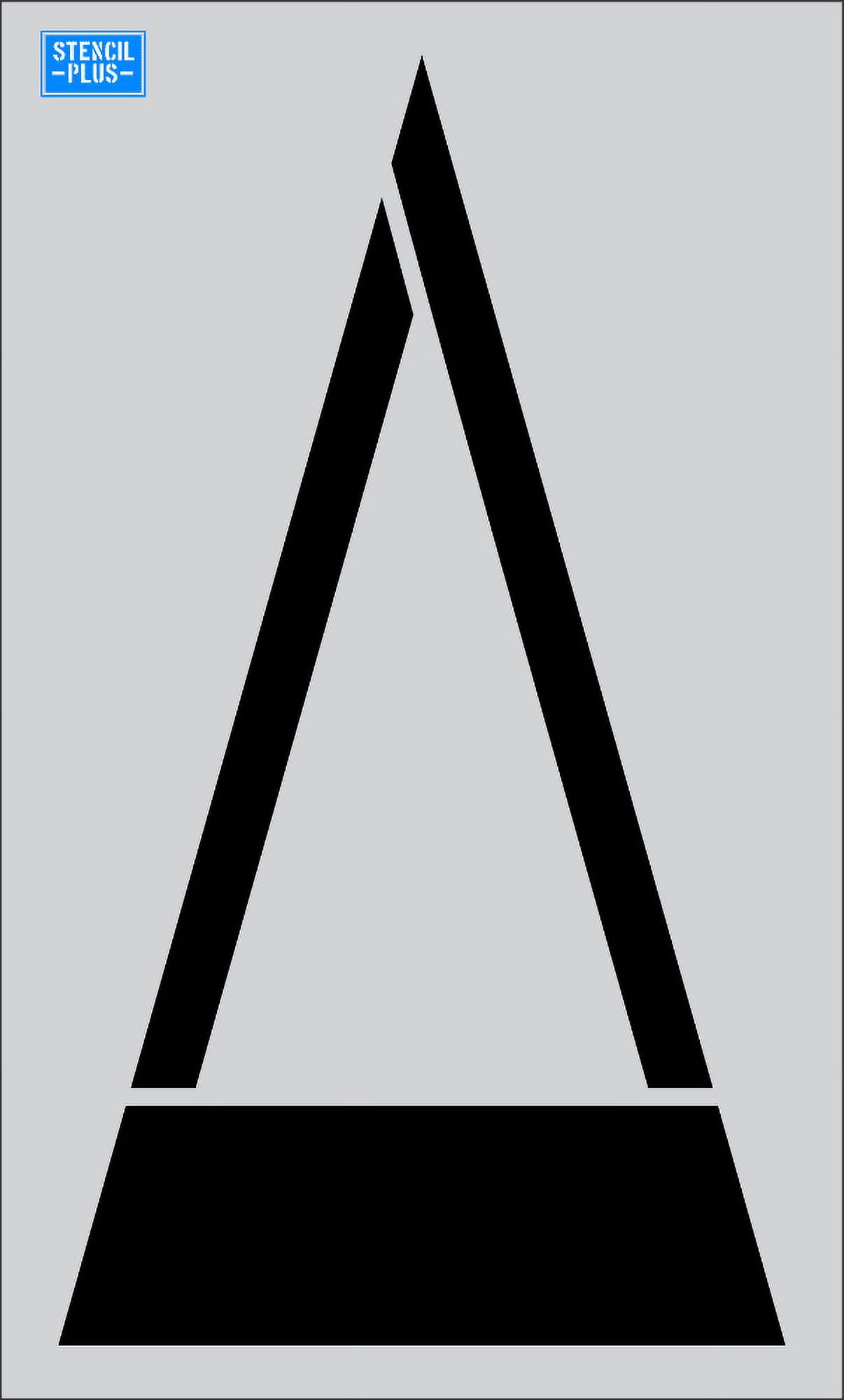 6' Yield Ahead Triangle Stencil Pavement Marking Stencil Size: .125 ...