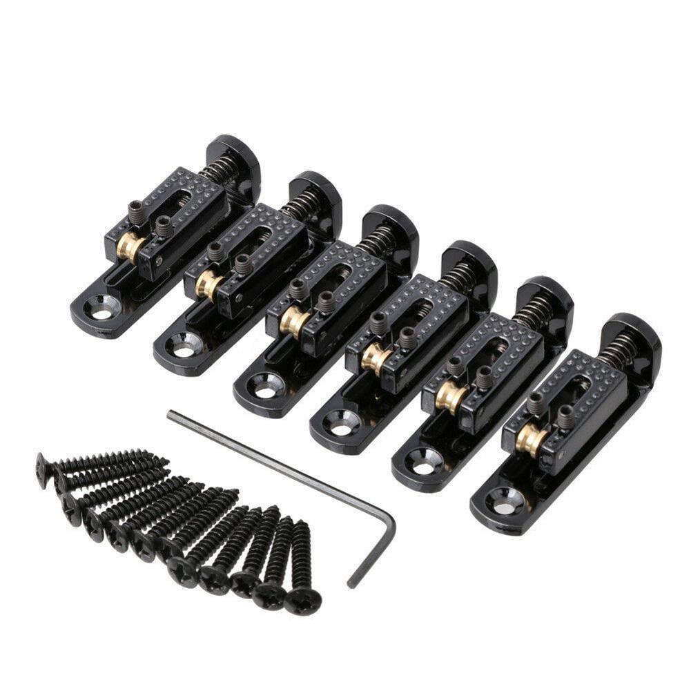 6* Zinc Alloy+Cooper Guitar Solo Single Roller Guitar String Bridge for ...