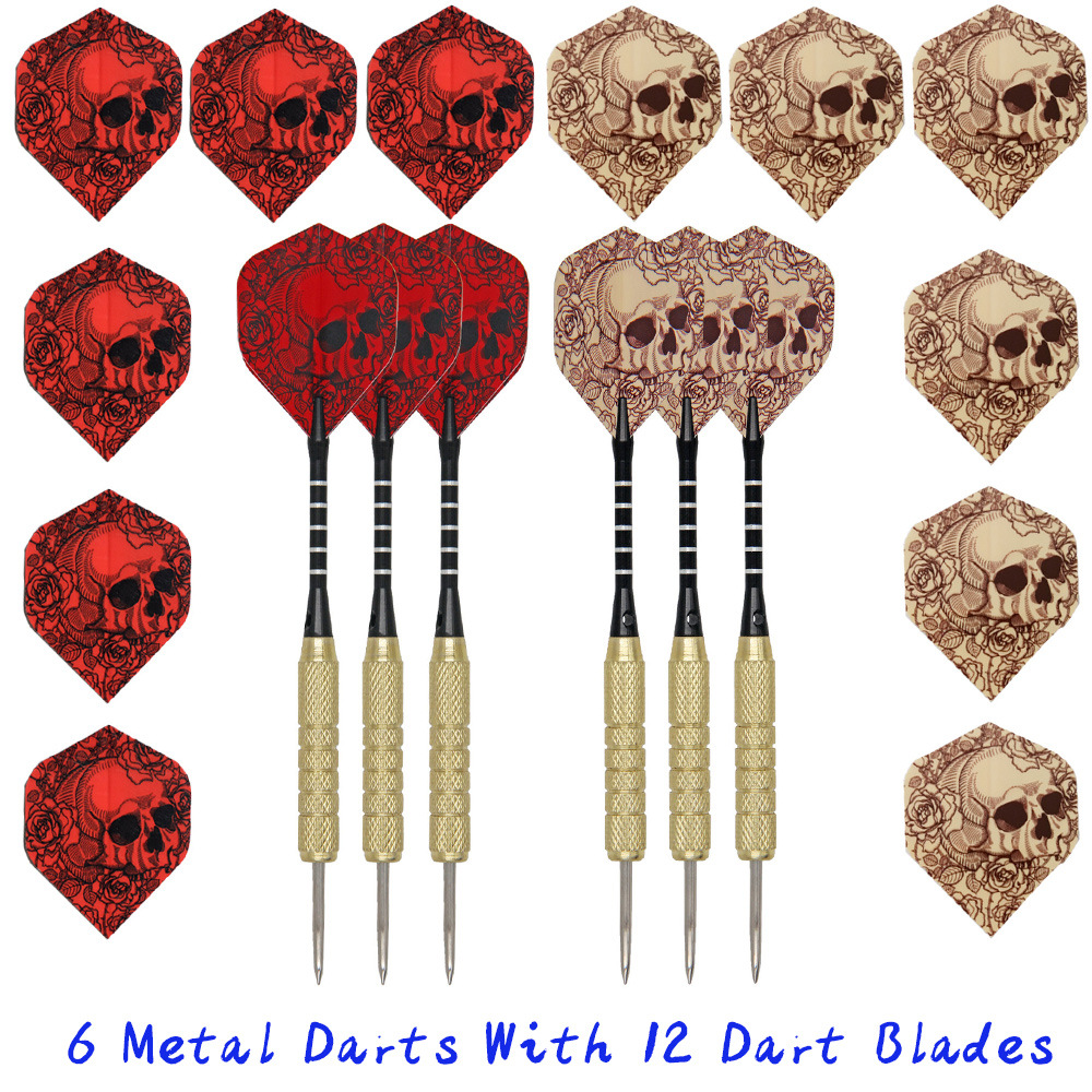 6 all-metal anti-fall dart pins plus 12 dart tail dart feather dart ...