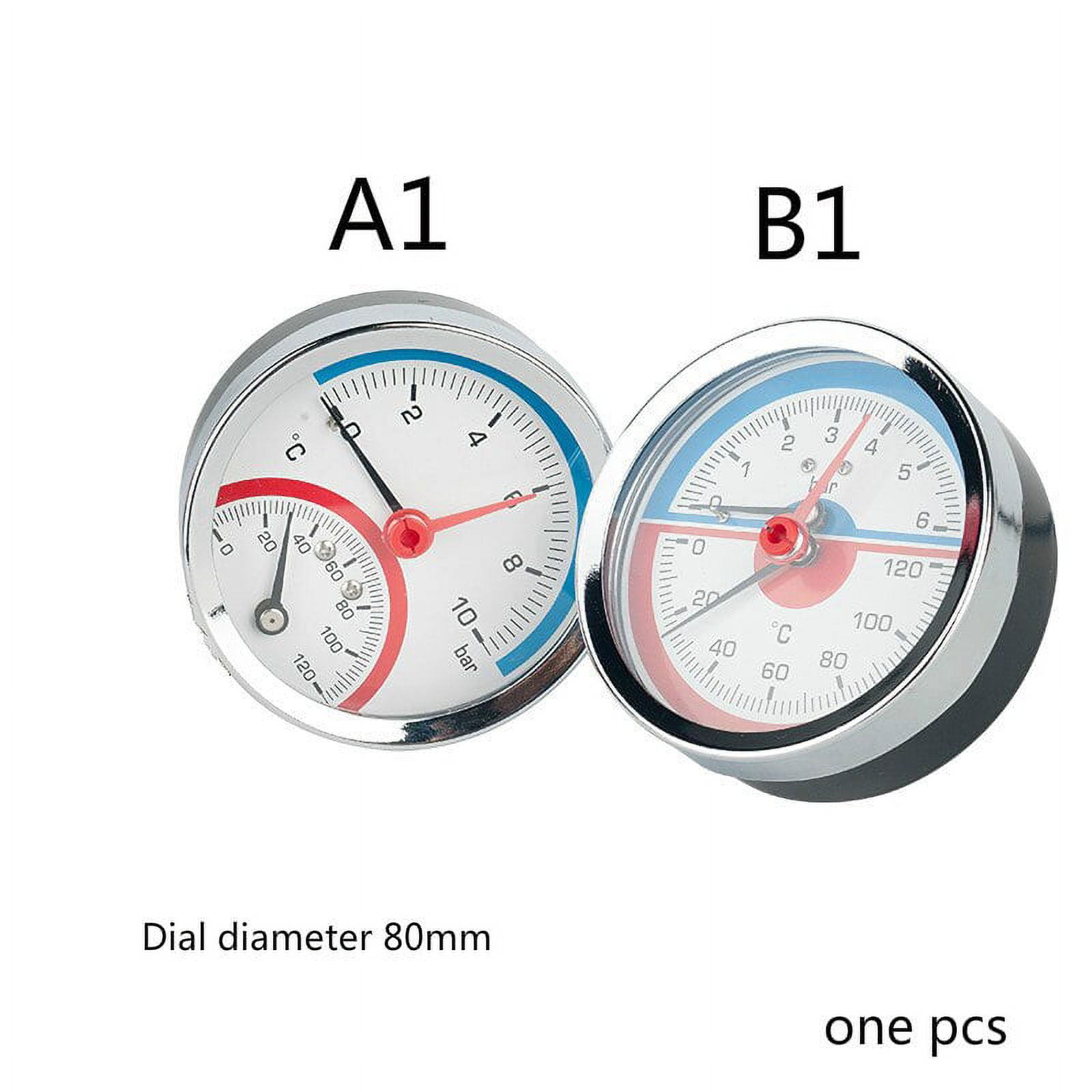 6 bar 10 bar 16 bar Radial & Axial Temperature Pressure Gauge Meter G1 ...