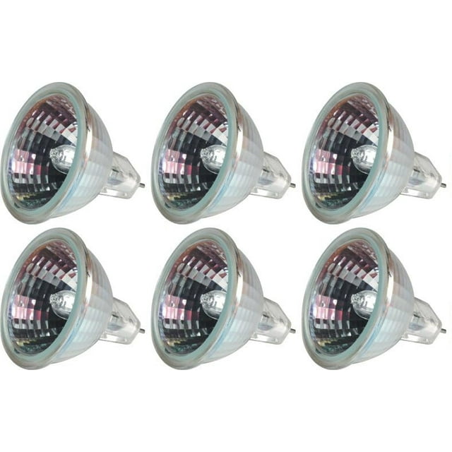 (6 bulbs) GE 25480 MR16 Halogen Flood Lamp, 20 watt, quartz Halogen ...