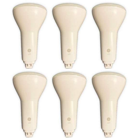 GE 33969 LED, 6 Bulbs, 4 Pin G24q Base, 9W, 1200 Lumen, 3000K Warm White, Vertical CFL ...