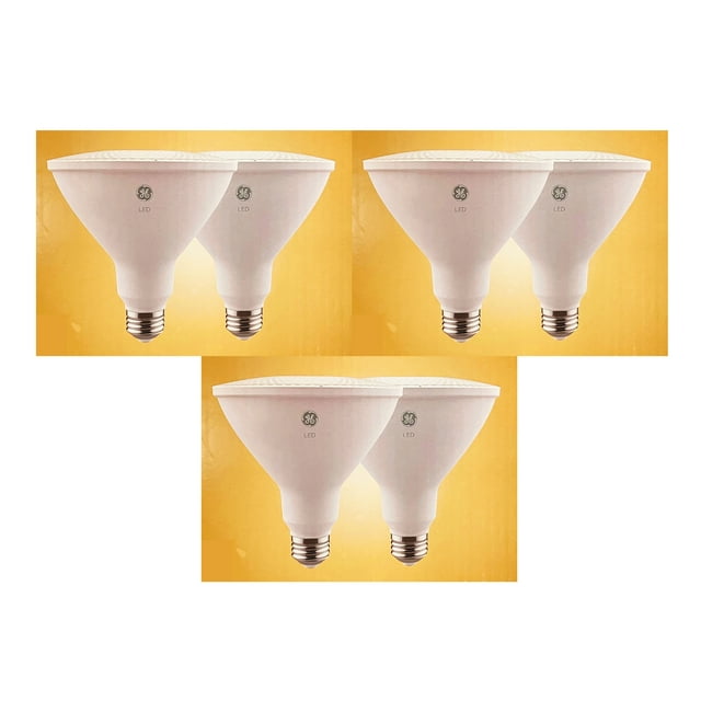 (6 bulbs) GE 48481 warm white LED PAR38 Outdoor / Indoor Spot Light, 15 ...