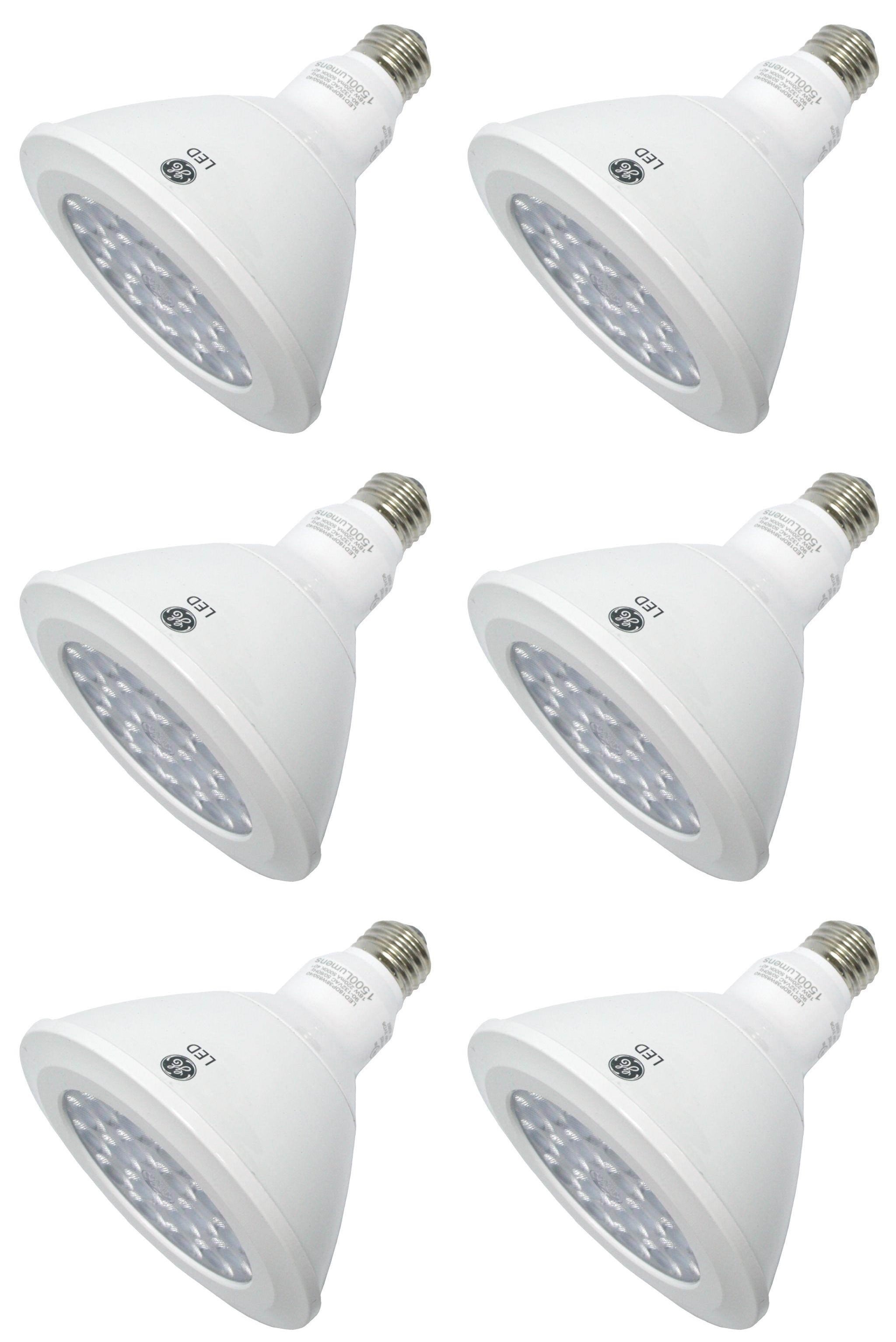 (6 bulbs) GE 94906 Reflector Spot PAR38 LED Light Bulb, 2700K Warm ...