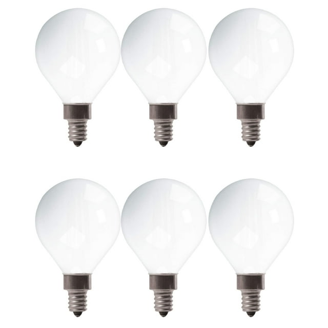 (6 bulbs) GE Lighting 25046 Frosted Finish Light Bulb Dimmable LED ...