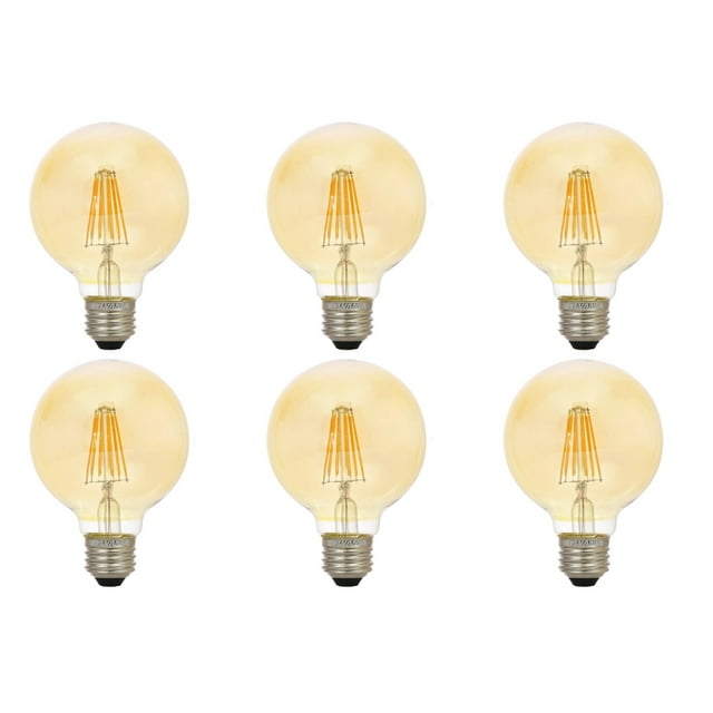 Sylvania 40069 LED G40 Vintage Bulbs, Amber Glow, 60W Replacement, 6.5W ...