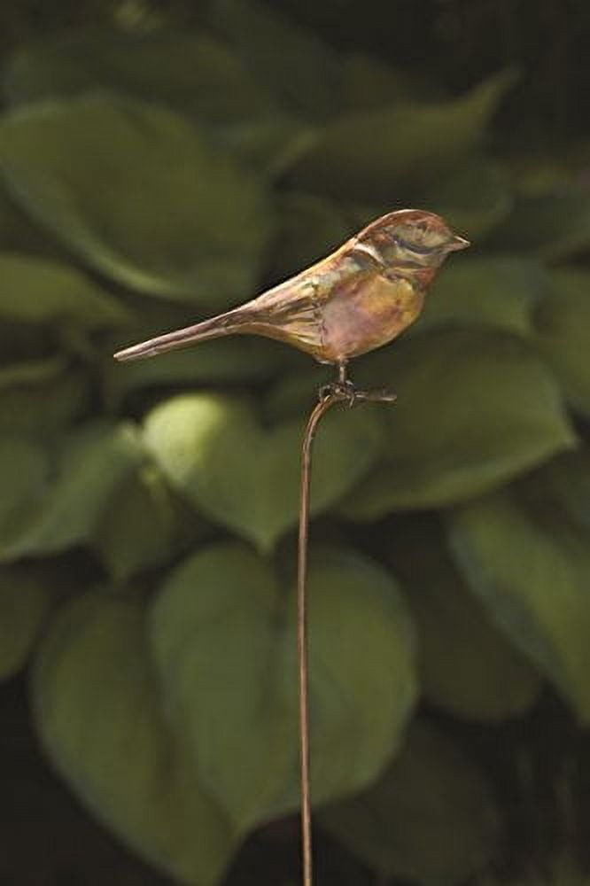 , 6. by 1 by 29", AG-1307 Flamed Bird Garden Stake, Multi-Colour ...