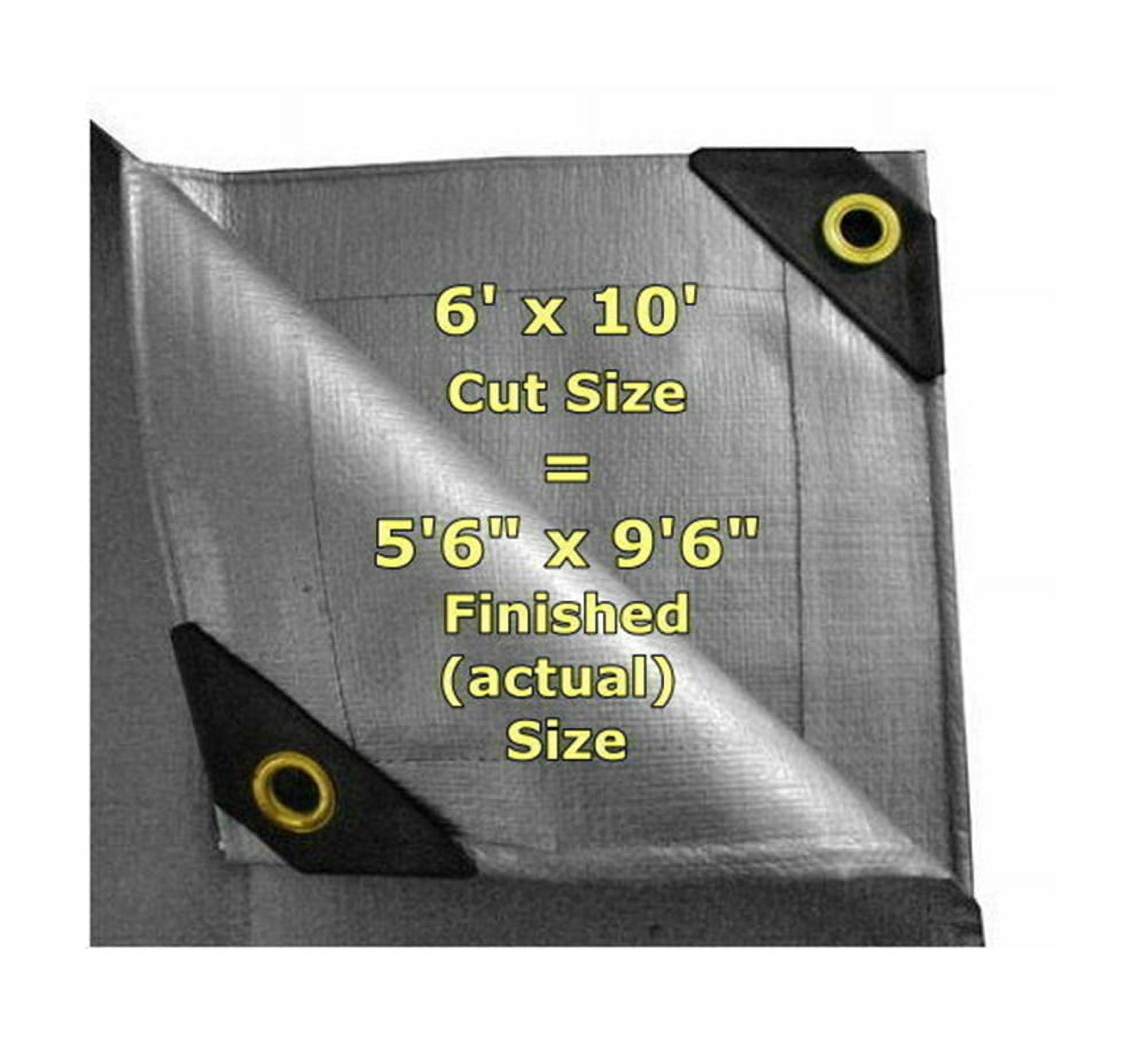 6 by 10 Feet 12 mil Heavy Duty Silver Poly Canopy Tarp - Walmart.com