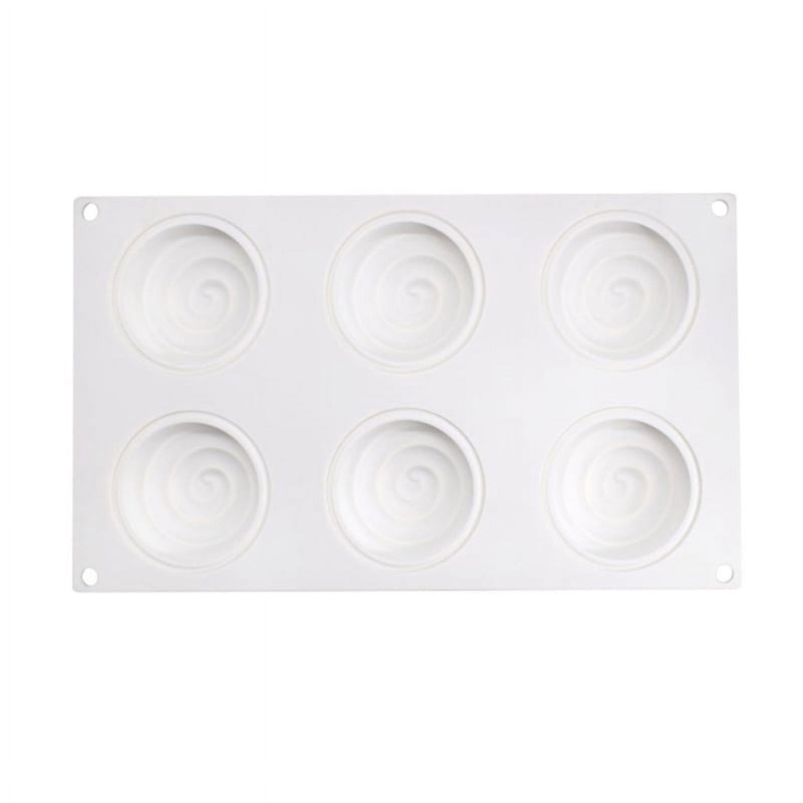 6-cavity Water Ripple Pattern Silicone Mold Mousse Cake Decorating ...