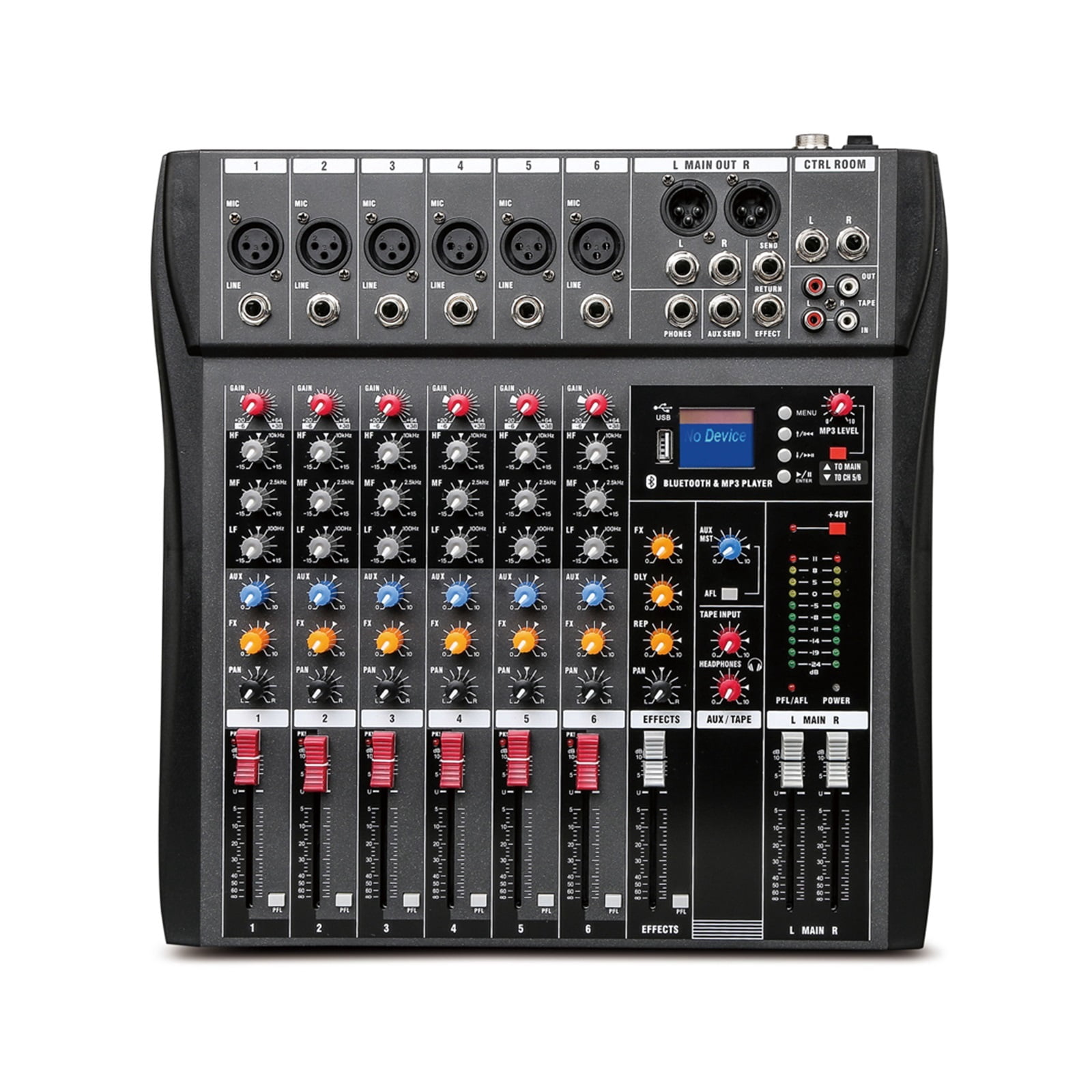 6-channel Professional Mixer Computer Sta Recording USB Sound Card High ...