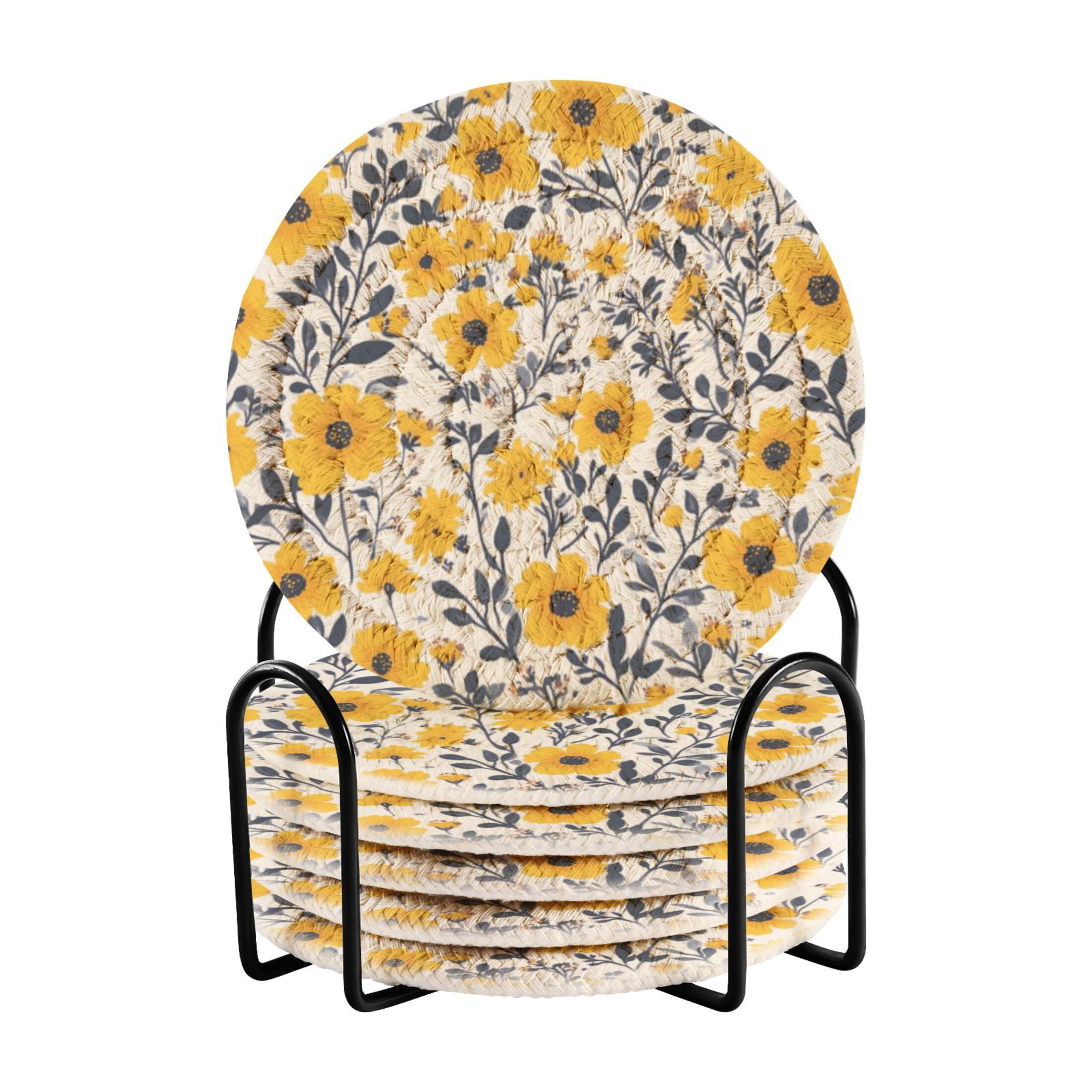 6 coil coasters 3.94x3.94x0.24 inch water coasters Drink coasters with ...