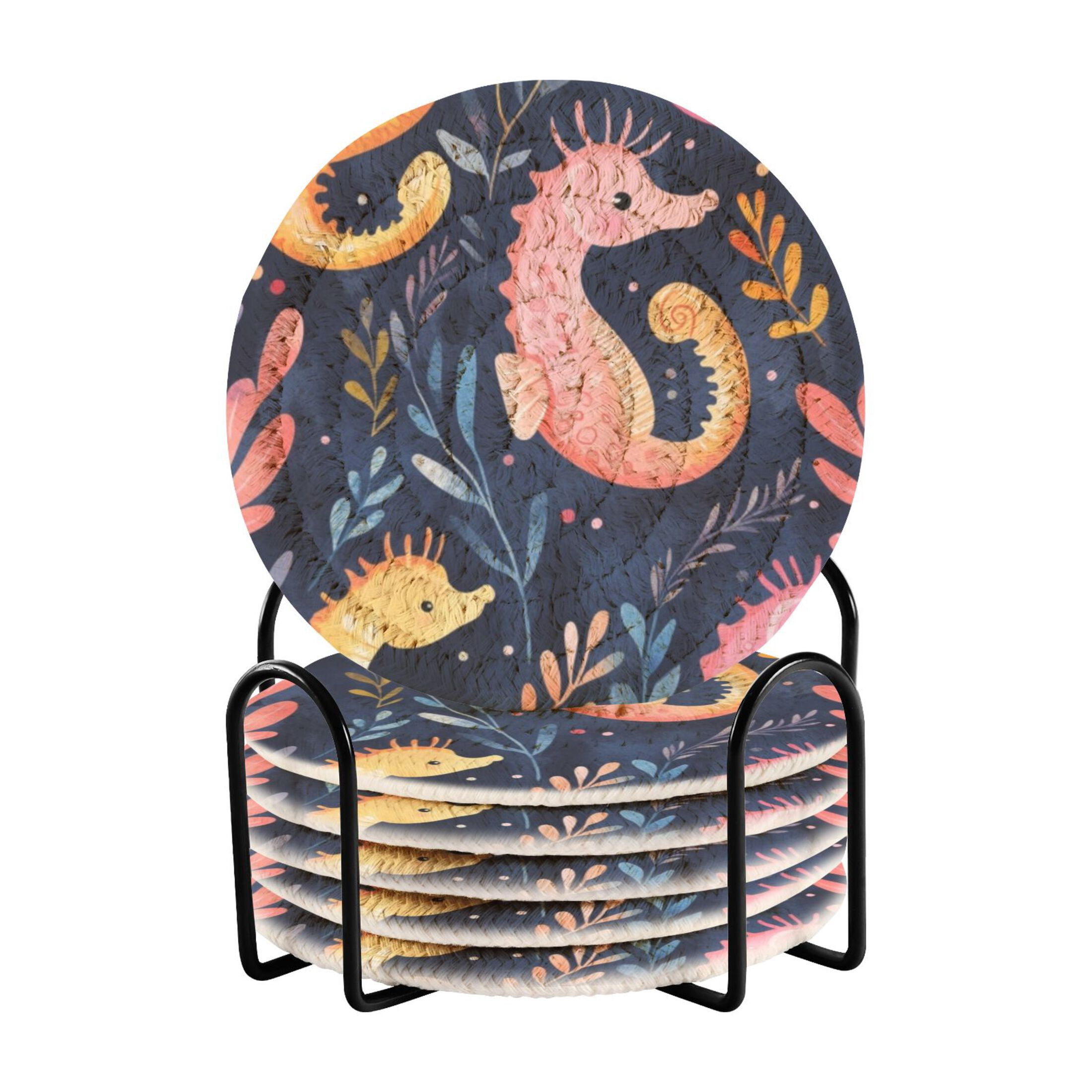 6 coil coasters 3.94x3.94x0.24 inch water coasters Drink coasters with ...