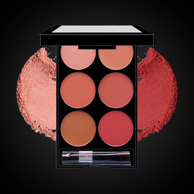 6-color blush and contouring all-in-one palette, pearlescent matte ...