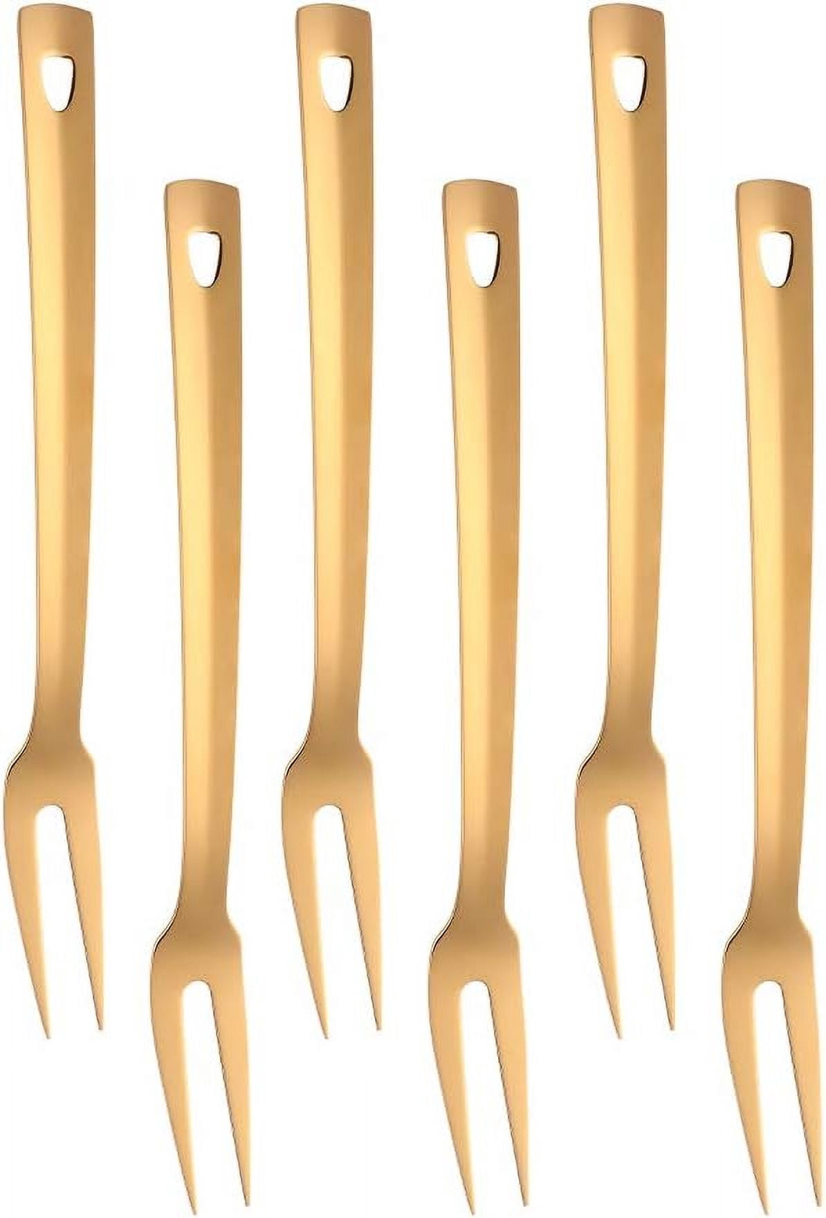 6 count 12.3 in Meat Forks for Kitchen, Stainless Steel Titanium Plated ...