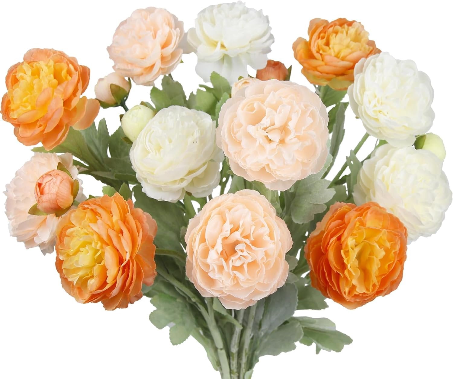 6 count Artificial Silk Peony Rose Single Stem Fall Artificial Faux ...