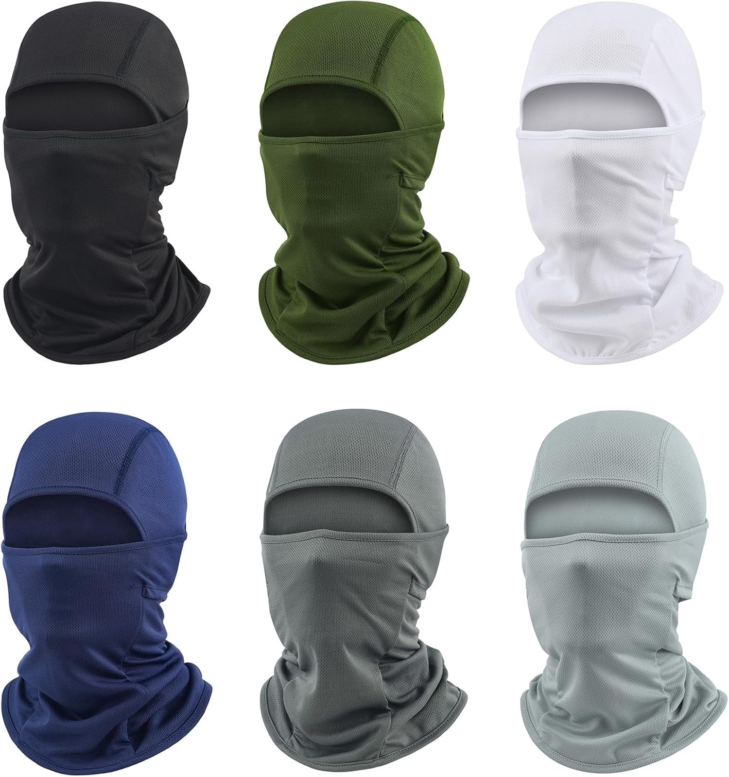 6 count Balaclava Ski Mask Full Cover for Men and Women ,UV Protector ...