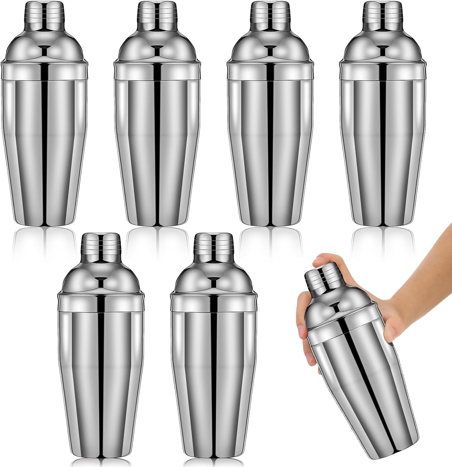6 count Bar Shaker Professional Stainless Martini Drink Mixer with ...