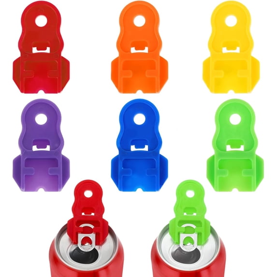 6 count Can Opener and Covers for Soda Can Opener Tab Colorful Cans Tab ...
