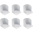 6 count Closet Rod Bracket Curtain Pole Sockets Flange Rod Holeder with ...