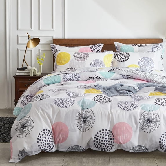 6 count Comforter Sheet Set Size Bed in a Bag - Colorful Dots Style ...