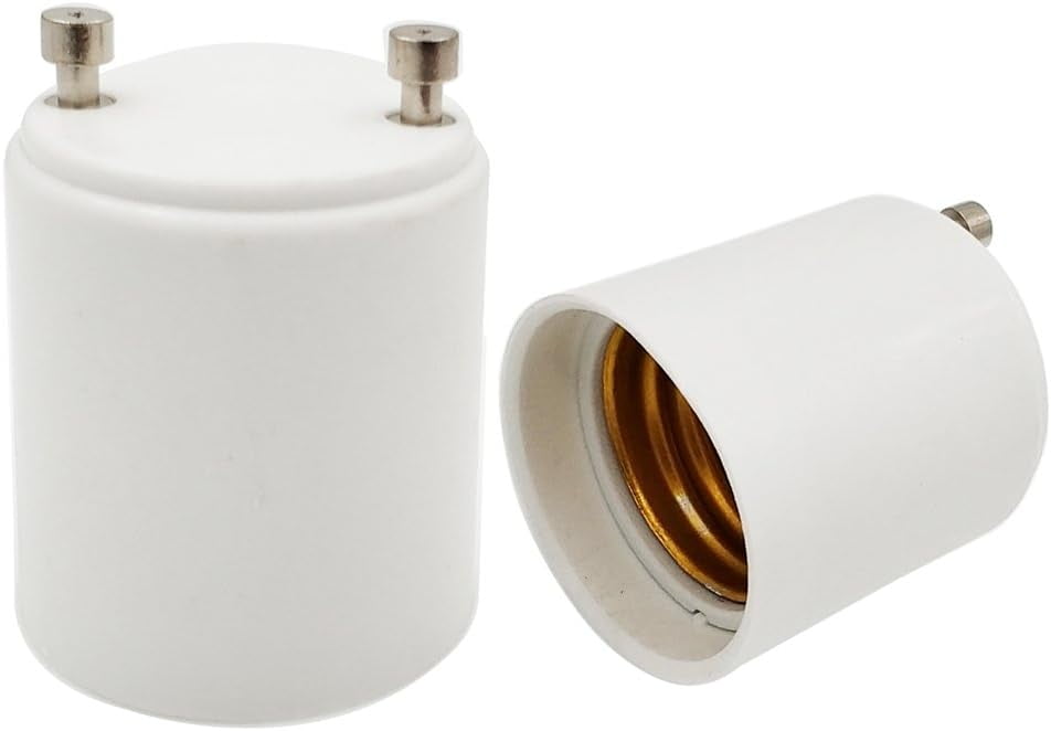 6 count Gu24 to E26 E27 Adapter CFL GU24 to Medium Base LED Light Bulb ...