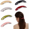 6 count Hair Barrettes for Women, Barrette Curved Clips for Women Fine ...